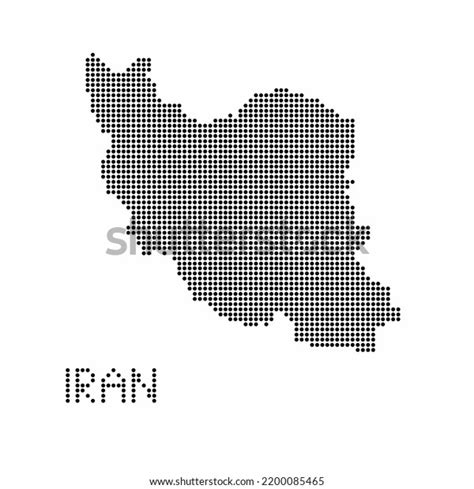 Iran Map Grunge Texture Dot Style Stock Vector Royalty Free