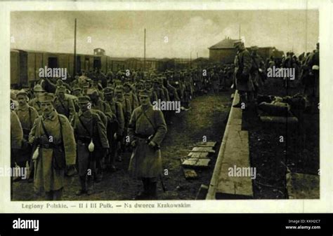 A 1914 Photograph Showing The Polish Legions Second And Third