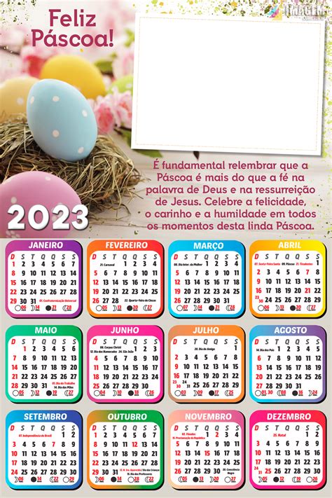 Calendário 2023 Mensagem De Feliz Páscoa Png Imagem Legal