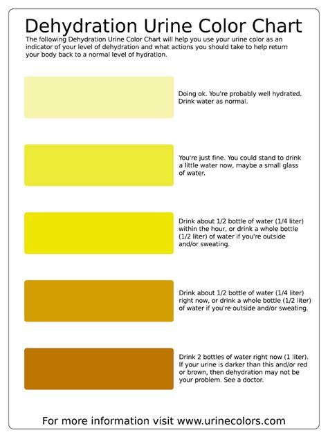 Dehydration Symptoms Chart