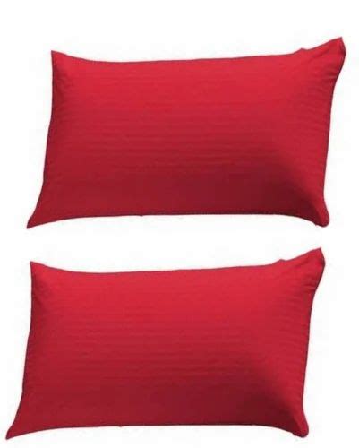 Kurlon Grazel Red Polyester Fibre Pillow For Home Shape