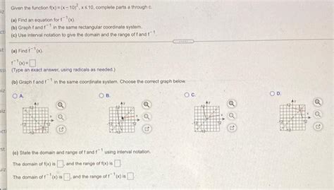 solved iz given the function f x x 10 x xs10 complete