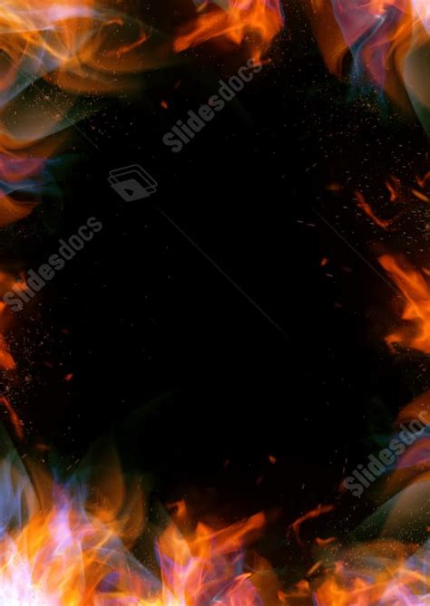 Border Of Multicolored Mottled Flames Page Border Background Word