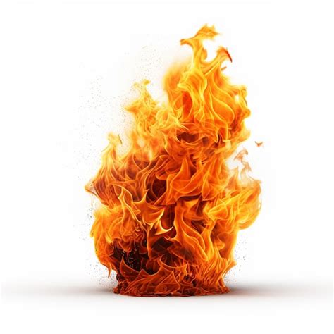 Premium Photo Fire Flame Isolated On White 3d Rendering With Clipping Path