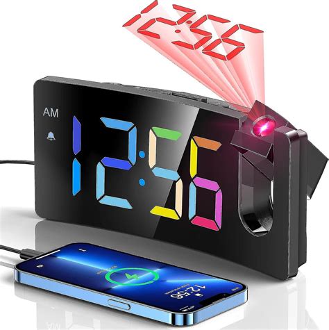 Projection Alarm Clock Digital Clock With 180 Rotatable Projector 3