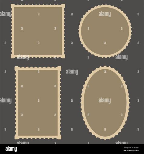 Frame Blank Postage Stamps Set Vector For Frame For Decoration Photo Gallery Stock Vector Image