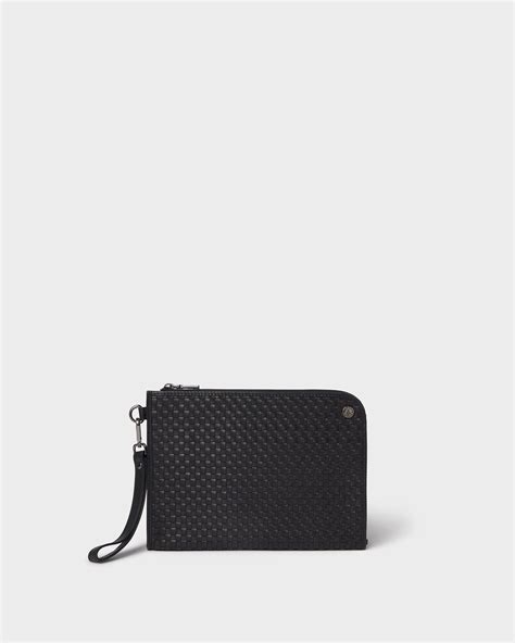The Woven Small Leather Folio Osprey London Osprey London