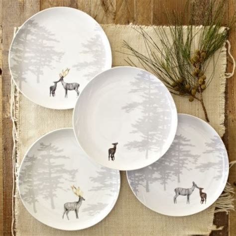 Reindeer Plates West Elm Eclectic Dinnerware Christmas Plates