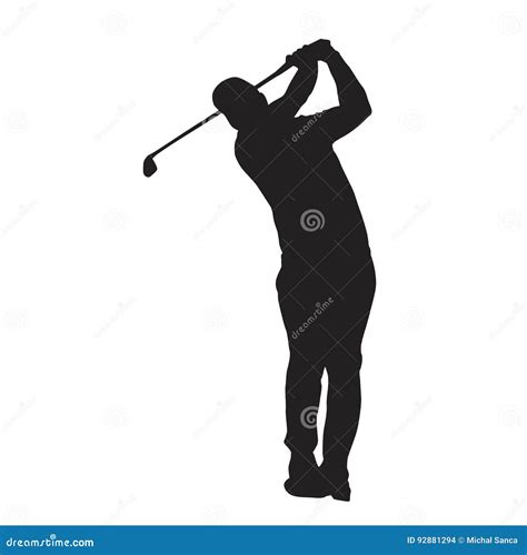 Golf Player Vector Isolated Silhouette Stock Vector Illustration Of