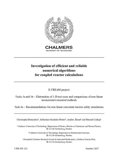 Pdf Investigation Of Efficient And Reliable Numerical Algorithms For