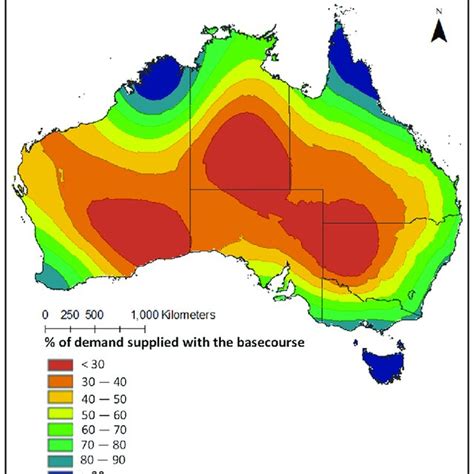 Runoff Harvesting Rate Distribution Throughout Australia