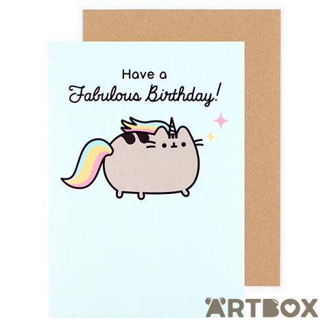 Buy Pusheen The Cat Pusheenicorn Fabulous Birthday Greeting Card At Artbox