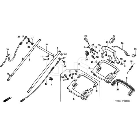 Honda HRB475 SE MZAZ 8000001 8099999 Handle Pipe Diagram GHS