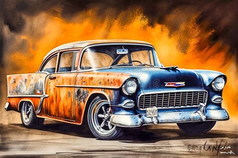 Tri Five Chevy Stock Illustrations 4 Tri Five Chevy Stock
