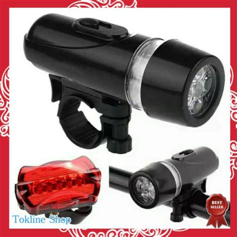 Jual Lampu Depan Sepeda 5 LED Belakang Mtb Bike Bicycle Outdoor Sport