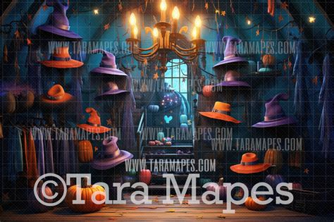 Witch Closet Digital Backdrop Witch Wardrobe Halloween Digital