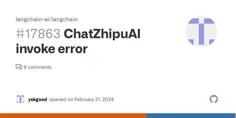 Chatzhipuai Invoke Error · Issue 17863 · Langchain Ailangchain · Github