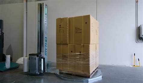 Galvanised Automatic Pallet Wrapper Installed For Victorian Herb Growe Mps Packaging Australia