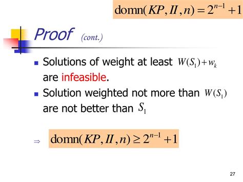 Ppt Combinatorial Dominance Analysis The Knapsack Problem Powerpoint