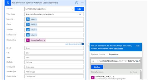 Create The Cloud Flow To Update An Address In Sap Power Automate Microsoft Learn