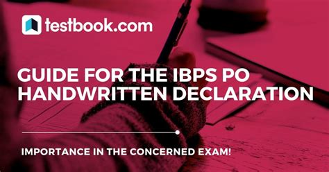 Ibps Po Handwritten Declaration 2022 Steps To Write And Upload
