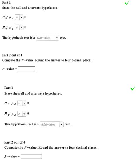 Solved Q Compute The P Value Part State The Null And Chegg