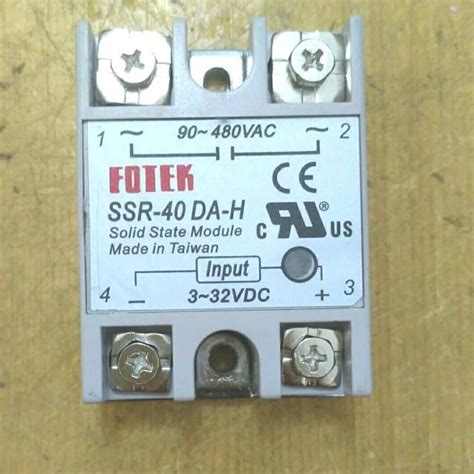 Jual FOTEK SSR 40DAH 40A Solid State Relay SSR 40 DAH DA H DC Control