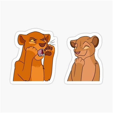 Cub Mufasa And Sarabi Sticker For Sale By Skylacine Redbubble