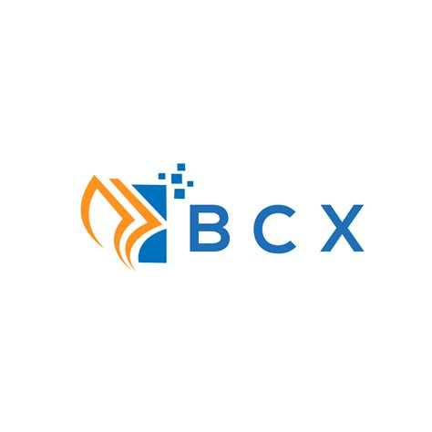 diseño de logotipo de contabilidad de reparación de crédito bcx sobre fondo blanco Concepto de