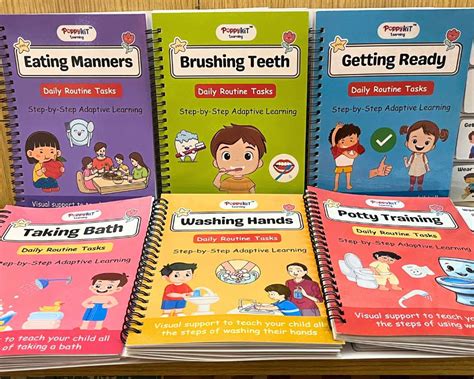 Combo Pack Of 6 Daily Routine Tasks Communication Cards 3 Daily