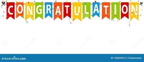 Congratulation Banner Background Vector Party Flags With Confetti