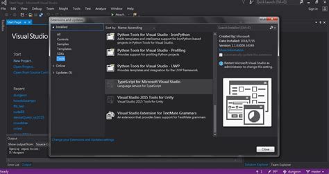 Where Is Typescript Project In Visual Studio 2015 Stack Overflow