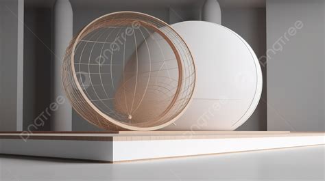 반구 요소가 있는 기하학적 스테이지의 3d 모델 추상 기하학 기하학적 원 구체 배경 일러스트 및 사진 무료 다운로드
