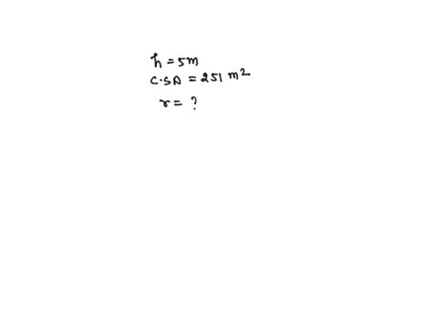 SOLVED The Slant Height Of A Circular Cone Is M Long The Base Diameter Is M Determine The