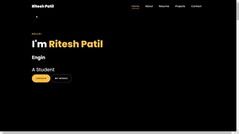 Ritesh Patil On Linkedin Portfoliowebsite Webdevelopment Html Css Javascript