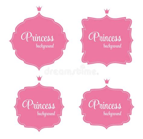 Princess Crown Frame Vector Illustration Stock Vector Illustration Of