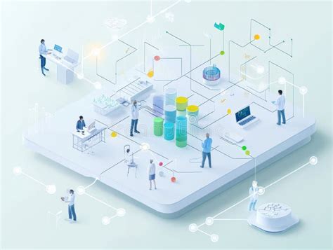 The Image Presents An Abstract Illustration Of Data Analytics Or Ai