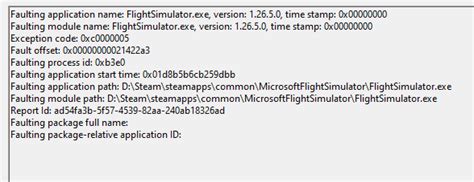 Constant CTD Every Flight Now Crashes CTDs Microsoft Flight Simulator Forums