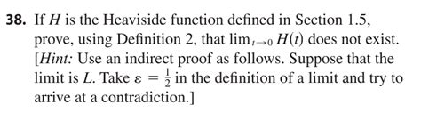 Solved 38 If H Is The Heaviside Function Defined In Section