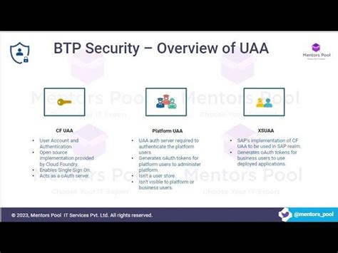 Learn Sap Btp Security With Mentors Pool Contact Us Wa Me 918707829342 Mentors Pool
