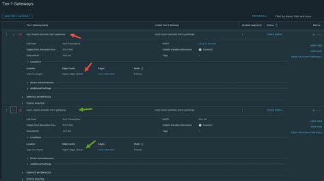NSX T Federated VCF Regions VCF Multi Region LAB PROD
