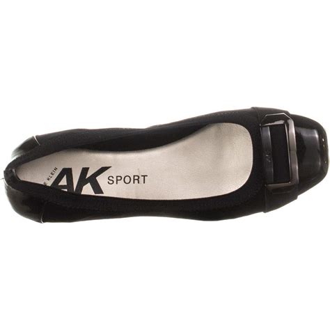 Anne Klein Womens Uplift Fabric Square Toe Ballet Flats Black Combo