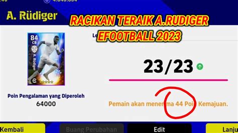 MAX RATING A RUDIGER EFOOTBALL 2023 MOBILE YouTube