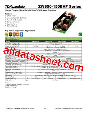 ZWS BAF Datasheet PDF TDK Electronics
