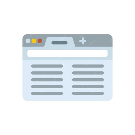 Premium Vector Browser Url Icon Flat Vector Computer Interface Bar Screen Frame Isolated