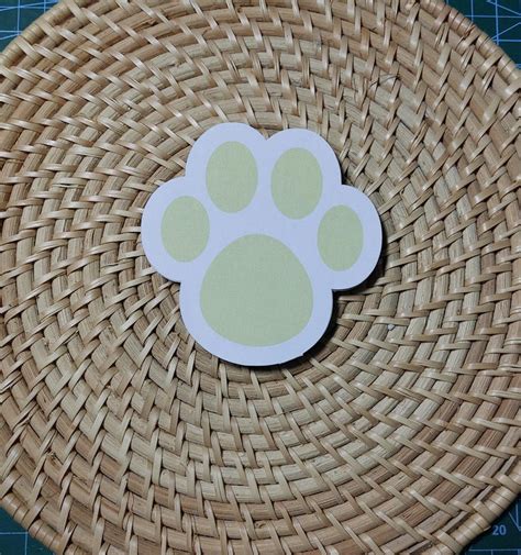 Cat Paw Print Notepads Cute Paw Shaped Notes Macaron Colored Stationery