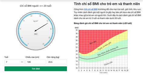 Tính chỉ số BMI trẻ em Việt Nam online 2023 Bút Chì Xanh