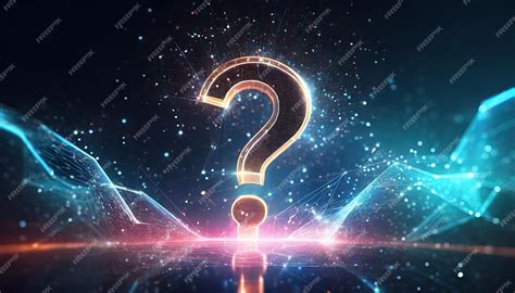 Premium Ai Image Futuristic Glowing Question Mark With Plexus Lines