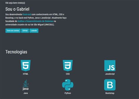 Gabriel José De Oliveira No Linkedin Html Css Bootstrap