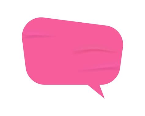 Premium Vector Speech Bubble Wrinkled Glued Sticker